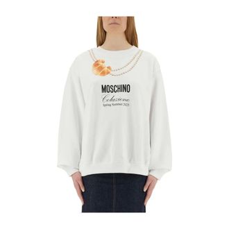 Moschino Damen, Sweatshirts & Hoodies, Wei&szlig;, SGr&ouml;&szlig;e