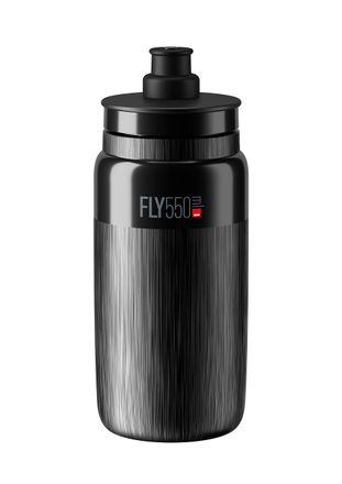 Elite FLY TEX Schwarz 550 ml - Ultraleicht BPA-frei Geruchsneutral - Für Rennrad MTB Gravel - Premium Radsport