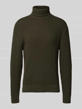 Selected Regular Fit Rollkragenpullover in Waffel-Struktur Modell TOM
