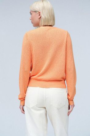 Next Strickjacke Schmal gerippte Strickjacke mit Rundhalsausschnitt (1-tlg)