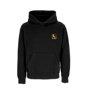 PROPAGANDA Homme, Sweatshirts et sweats à capuche, Noir, Taille: XS Sweat à capuche noir à manches longues avec poche kangourou