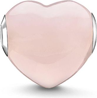 Thomas Sabo Thomas Sabo Damen Bead Herz Rosenquarz Karma Beads 925 Sterling Silber K0202-034-9