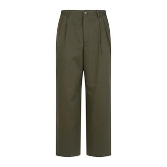Maison Kitsun&eacute; Homme, Pantalons, Vert, Taille: W42 Pantalon Pliss&eacute; D&eacute;contract&eacute;
