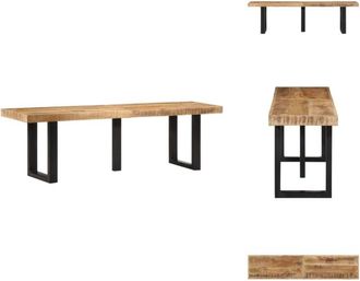 vidaXL Vidaxl - Bank 160 cm Raues Mangoholz und Stahl - Industrielle Bank - Mangoholz Bank - Wohnraum Dekoration - Flurbank - Couchtisch