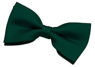 Retreez Noeud papillon pr&eacute;-nou&eacute; en microfibre tiss&eacute;e de couleur unie pour homme (12,7 cm), vert fonc&eacute;, taille unique