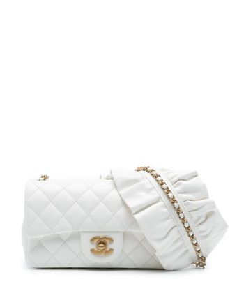 Chanel mini sac &agrave; bandouli&egrave;re Rectangular Single Flap (2020) - Blanc