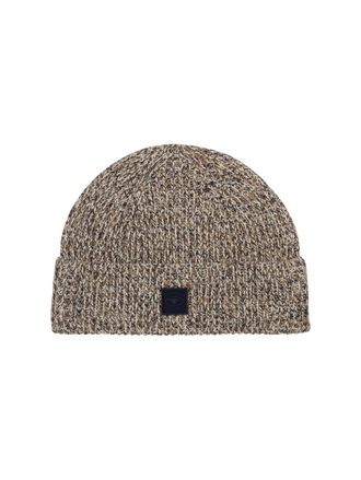 Tom Tailor Herren 1043445 Beanie Strick-Mütze, 36164-Sand Taupe Navy Multicolor, OneSize