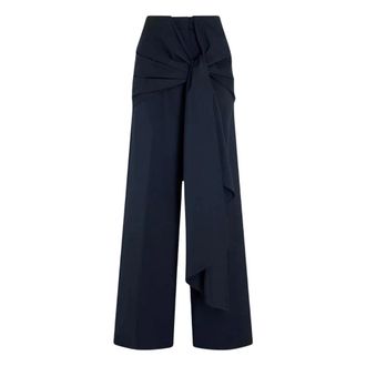Erika Cavallini Semi Couture pantaloni Lana - - Trousers - Damen - Blau - S