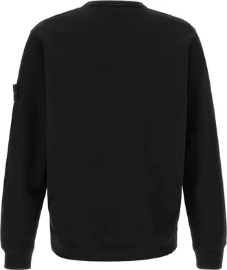 Stone Island Mens Black Cotton Sweatshirt Clothing