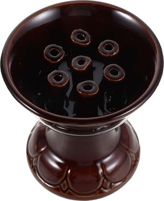 Garneck Keramik Ghee &Ouml;llampe 11cm mit Fu&szlig; Tibetischer Butter Teelichthalter f&uuml;r Buddhistischen Altar Hitzebest&auml;ndig Handgefertigt Tempel Puja Dekoration