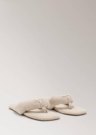 Mango Chaussons rembourr&eacute;s beige - Femme - 36 - MANGO