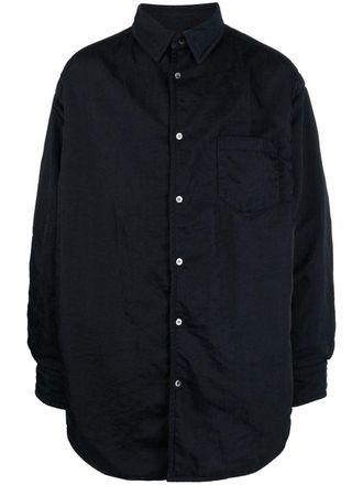 Maison Margiela surchemise &agrave; coupe oversize - Bleu