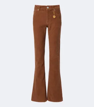 Stella McCartney Pantalon &eacute;vas&eacute; en coton