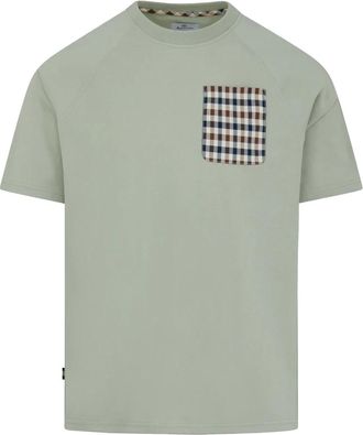 Aquascutum Homme, Tops, Vert, Taille: 2XL Active Raglan Pocket Tee