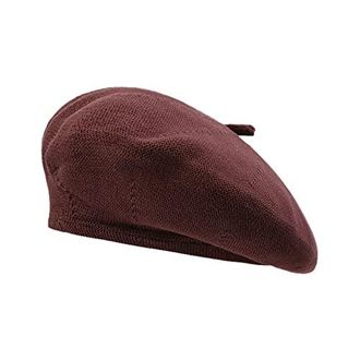 Generic rtdgcv B&eacute;ret Basque Femme B&eacute;ret pour Femmes Lady B&eacute;ret Automne-Hiver L&eacute;ger, Respirant, Tendance Couleur Unie Bonnet Live Cap Bonnet Tricot&eacute; Femmes Bon