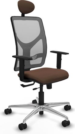 Piqueras y Crespo Isomalla Motilla Stuhl mit 1D-Armlehnen, h&ouml;henverstellbarer Lendenwirbelst&uuml;tze und festem Kopfteil, ausgestattet mit Syncro/Traslack und Schneideschau