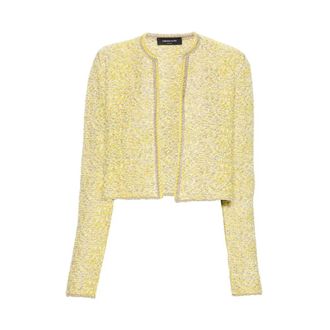 Fabiana Filippi Marl-Strickjacke mit offener Vorderseite - - Knitwear - Damen - Gelb - L