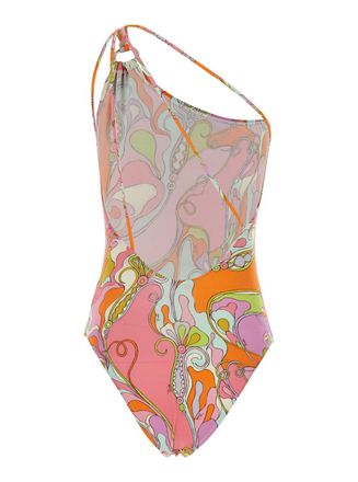 Emilio Pucci Womens Swimsuit With Multicolour Print Tech Fabric Dress