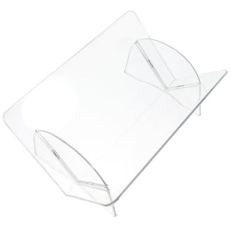 Supvox Transparenter Schreibtisch B&uuml;cherhalter aus Stabilem PET Kleiner Buchst&auml;nder f&uuml;r B&uuml;ro Schule Praktischer Organizer zur Buchaufbewahrung und Tischorgan