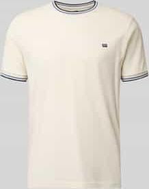 Christian Berg T-Shirt mit Kontraststreifen und Rundhalsausschnitt