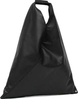 Maison Margiela Triangular Leather Hobo Bag - Black