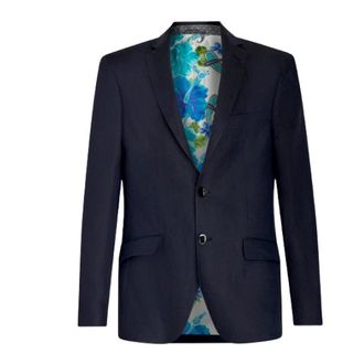 Etro Marineblauer Wollblazer - - Jackets - Herren - Blau - 3XL