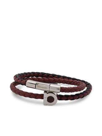 Ferragamo Geflochtenes Wickelarmband - Rot