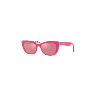 Dolce & Gabbana Lunettes de soleil oeil de chat - Femme - Accessoires - Rose - Taille: 49 MM