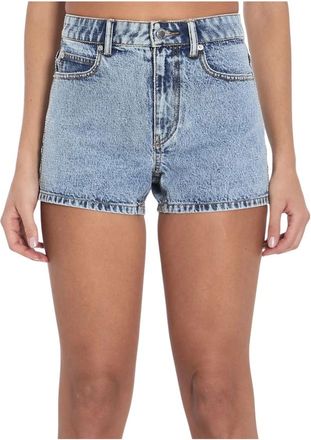 Alexander Wang Femme, Shorts, Bleu, Taille: W26 Shorty - ALL Over Clear Bead Hotfix