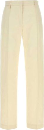 Jil Sander Femme, Pantalons, Blanc, Taille: 38 FR Pantalon Droit