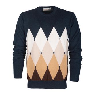 Ballantyne Homme, Pulls, Bleu, Taille: M Pull en Cachemire Diamant Collection Hiver