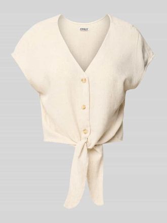 Only Regular Fit Bluse aus Viskose-Leinen-Mix Modell SIESTA