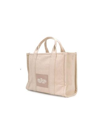 Marc Jacobs Womens Satchel Bag Beige Cotton - Tote-Bags