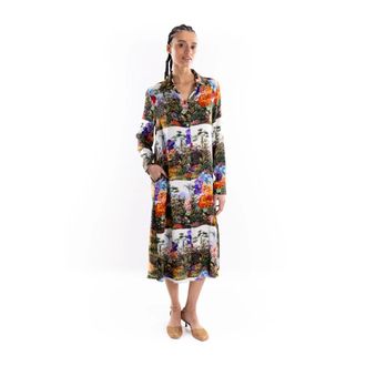5 Progress Femme, Robes, Multicolore, Taille: 42 FR Robe Chemisier