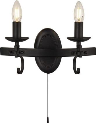 Searchlight Searchlight CARTWHEEL - 2 Light Candle Wandleuchte - Schwarz