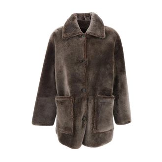 Arma Femme, Vestes, Brun, Taille: 34 FR Veste en Shearling