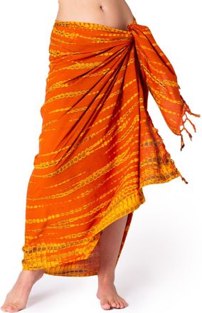 Panasiam Sarong tiedye style, orange yellow, 190x116cm