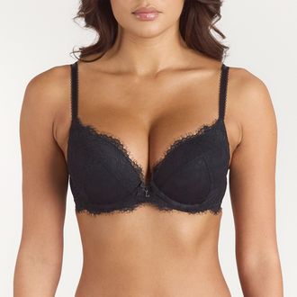 Lounge Soutien-gorge Push-up Haut en Dentelle - Noir - 100 / DD