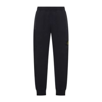 Stone Island Sweatpants aus geb&uuml;rstetem Baumwollfleece - - Trousers - Herren - Schwarzk - L