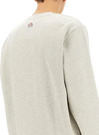 A.P.C. Logo Cotton Sweatshirt - Gray