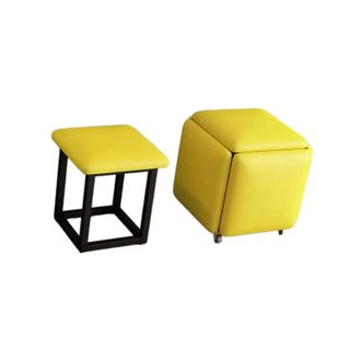 Generic Platzsparender Nesting Ottoman, Eingangshocker-Set, stapelbare Hocker mit Rollen, for Schlafzimmer, Wohnzimmer, Balkon, Klassenzimmer(Color 1,45x45x45
