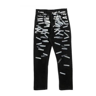 Pleasures Slim-Fit Logo Print Jeans - - Jeans - Herren - Schwarzk - W38