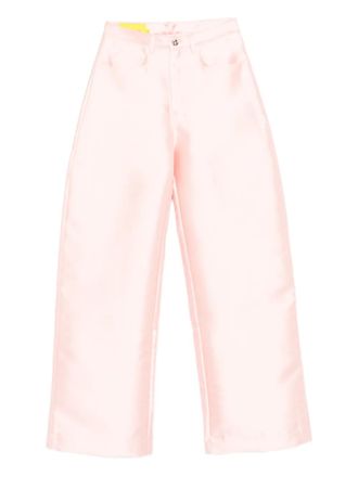Marques Almeida satin belt-loop trousers - Rose