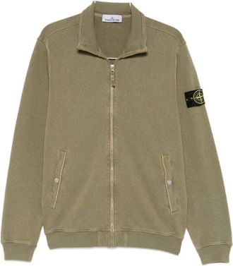 Stone Island Homme, Sweatshirts et sweats &agrave; capuche, Vert, Taille: XL Zip Pocket SweaT-shirt