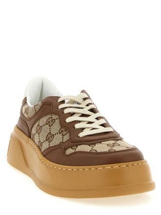 Gucci Womens Brown Calfskin Chunky Sneakers