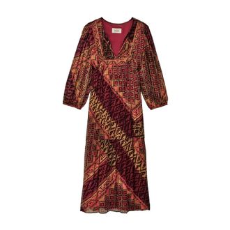 BA&SH Femme, Robes, Rouge, Taille: 38 FR Oria Dress