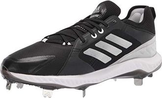 adidas Womens EG5634 Baseball Shoe, Black/Silver/White, 12