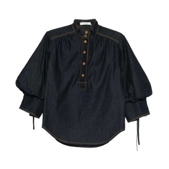 Zimmermann Damen, Blusen & Hemden, Blau, SGr&ouml;&szlig;e
