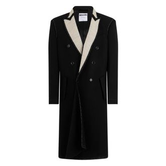 Moschino Zweireihiger Wollmantel - - Coats - Herren - Schwarzk - L