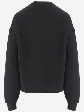 Autry Womens Cotton Sweatshirt Black Top
